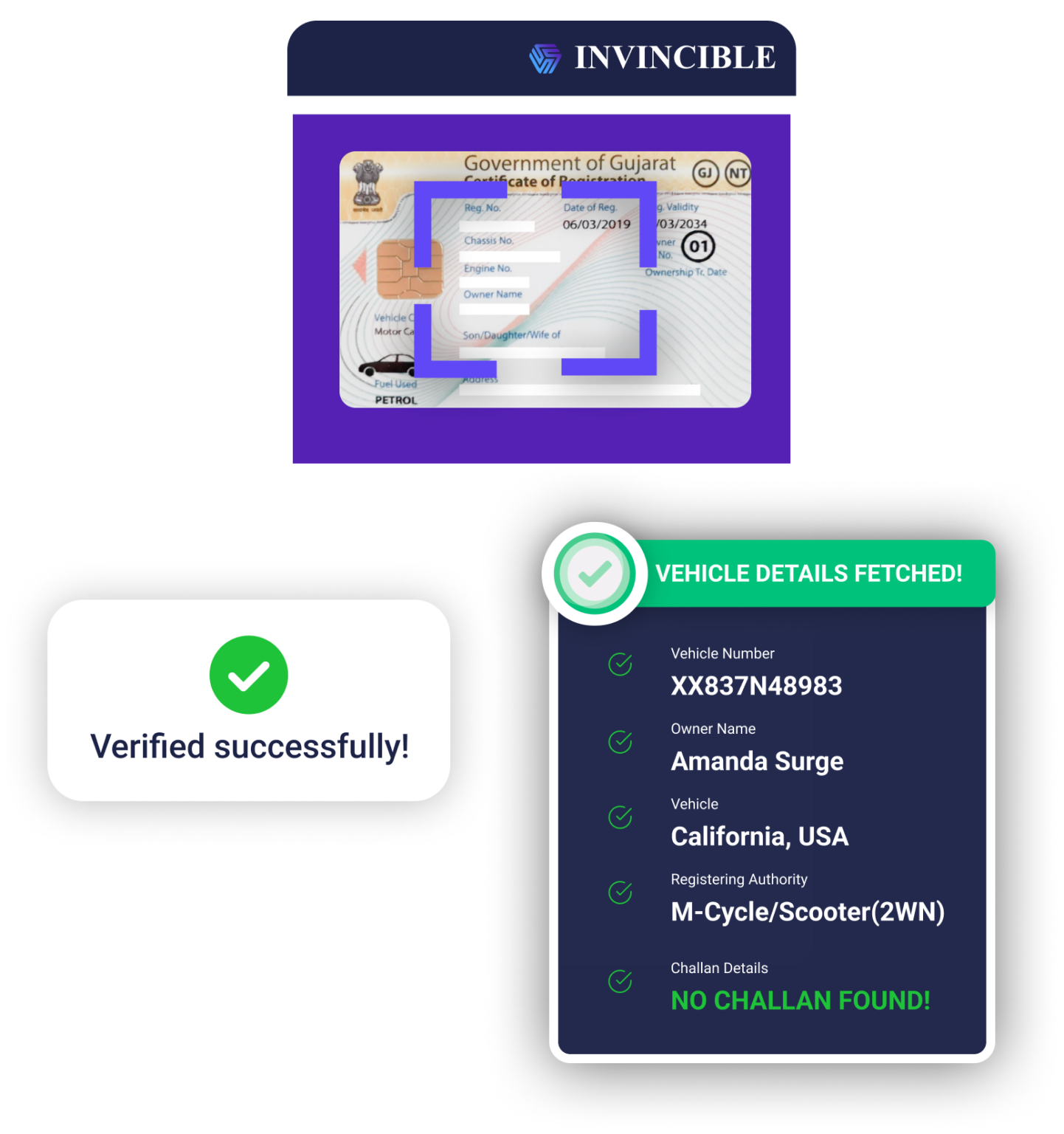 Vehicle RC Verification API - Over 40 Data Points